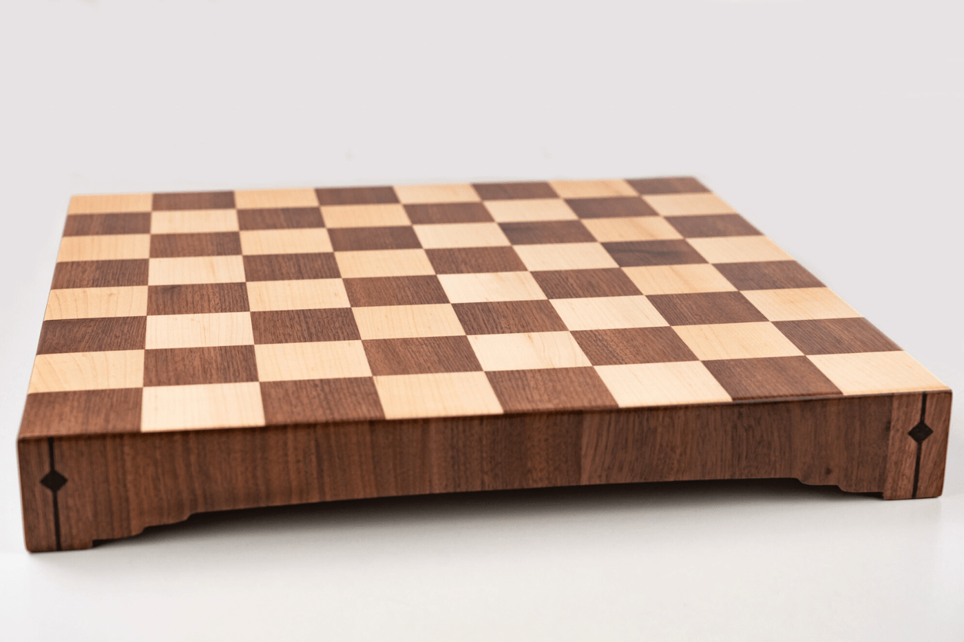 18" Hardwood Raised Decorative Chessboard JLP, USA