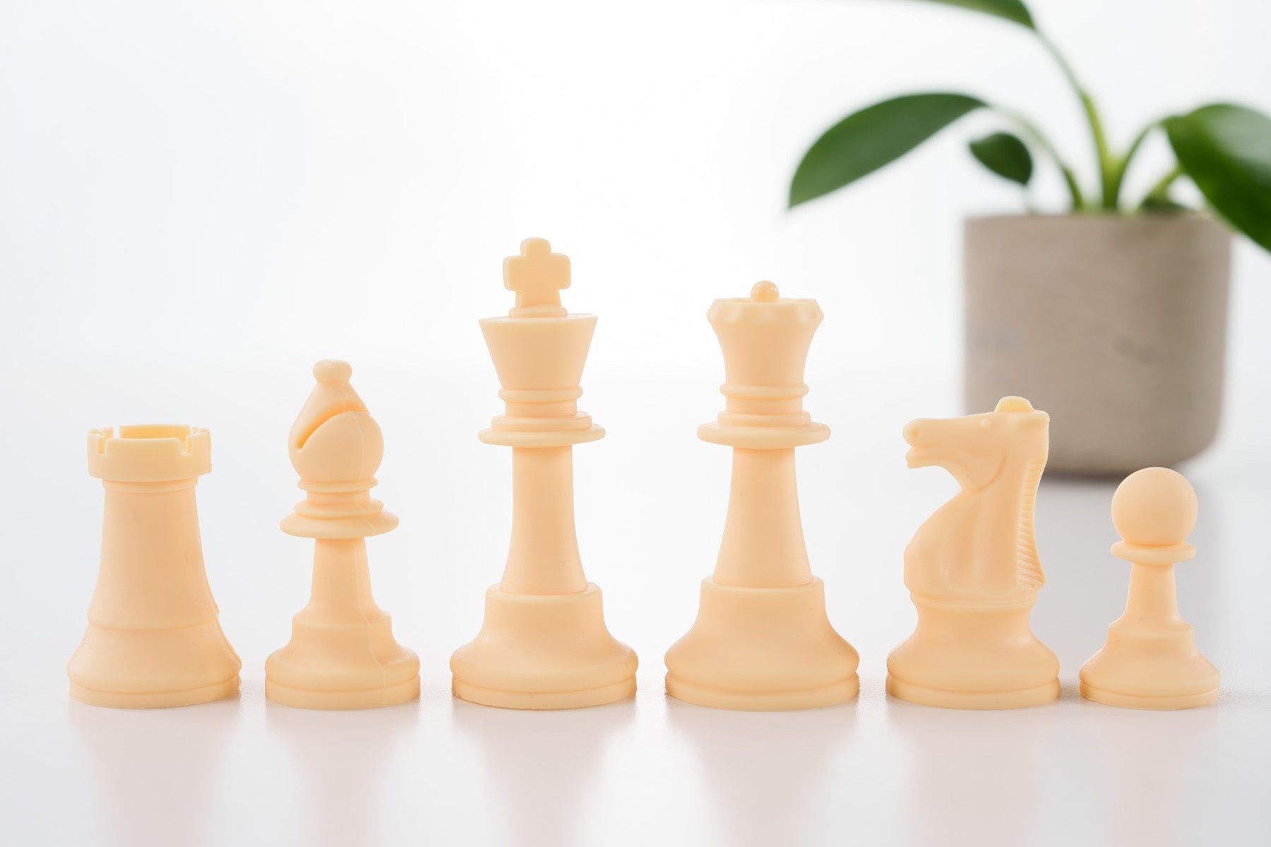 3 1/2" Colored Silicone Club Chess Pieces - Half Set of 17 Pieces