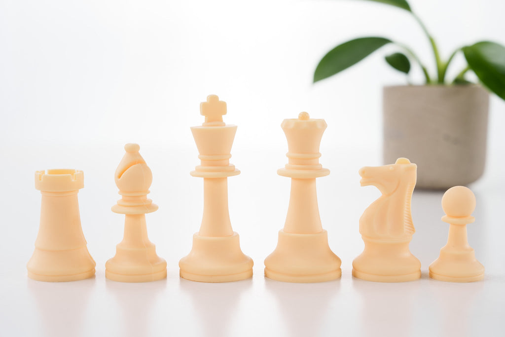 3 1/2" Colored Silicone Club Chess Pieces - Half Set of 17 Pieces ...