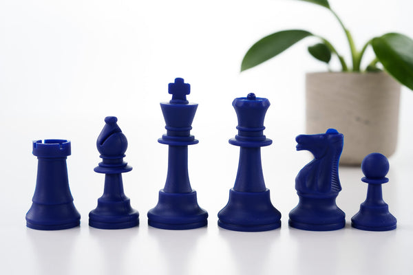 3 1/2" Colored Silicone Club Chess Pieces - Half Set of 17 Pieces ...