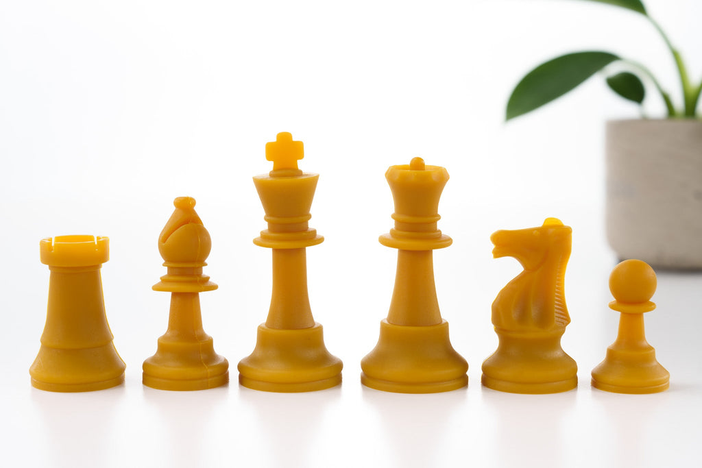 3 1/2" Colored Silicone Club Chess Pieces - Half Set of 17 Pieces ...