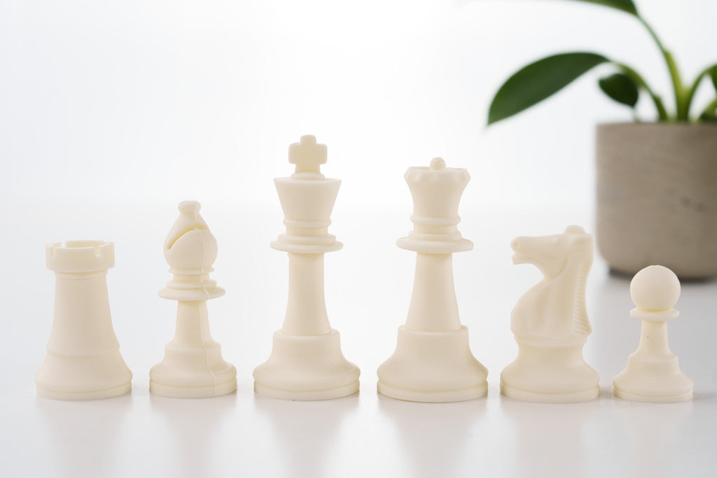 3 1/2" Colored Silicone Club Chess Pieces - Half Set of 17 Pieces ...