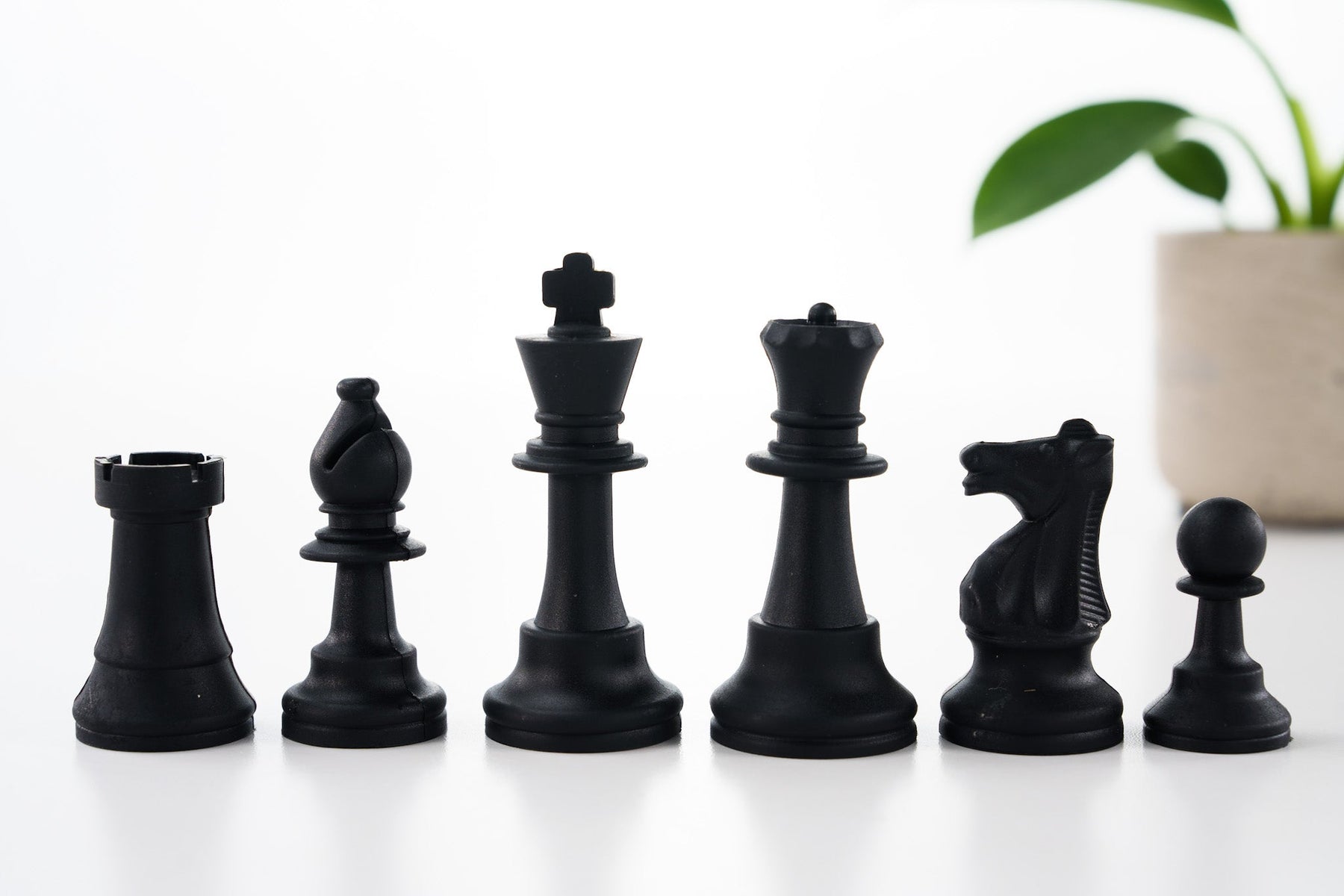 3 1/2" Colored Silicone Club Chess Pieces - Half Set of 17 Pieces