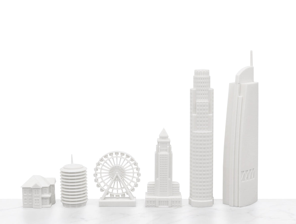 Chess Set LOS ANGELES Edition with Wood Map Board