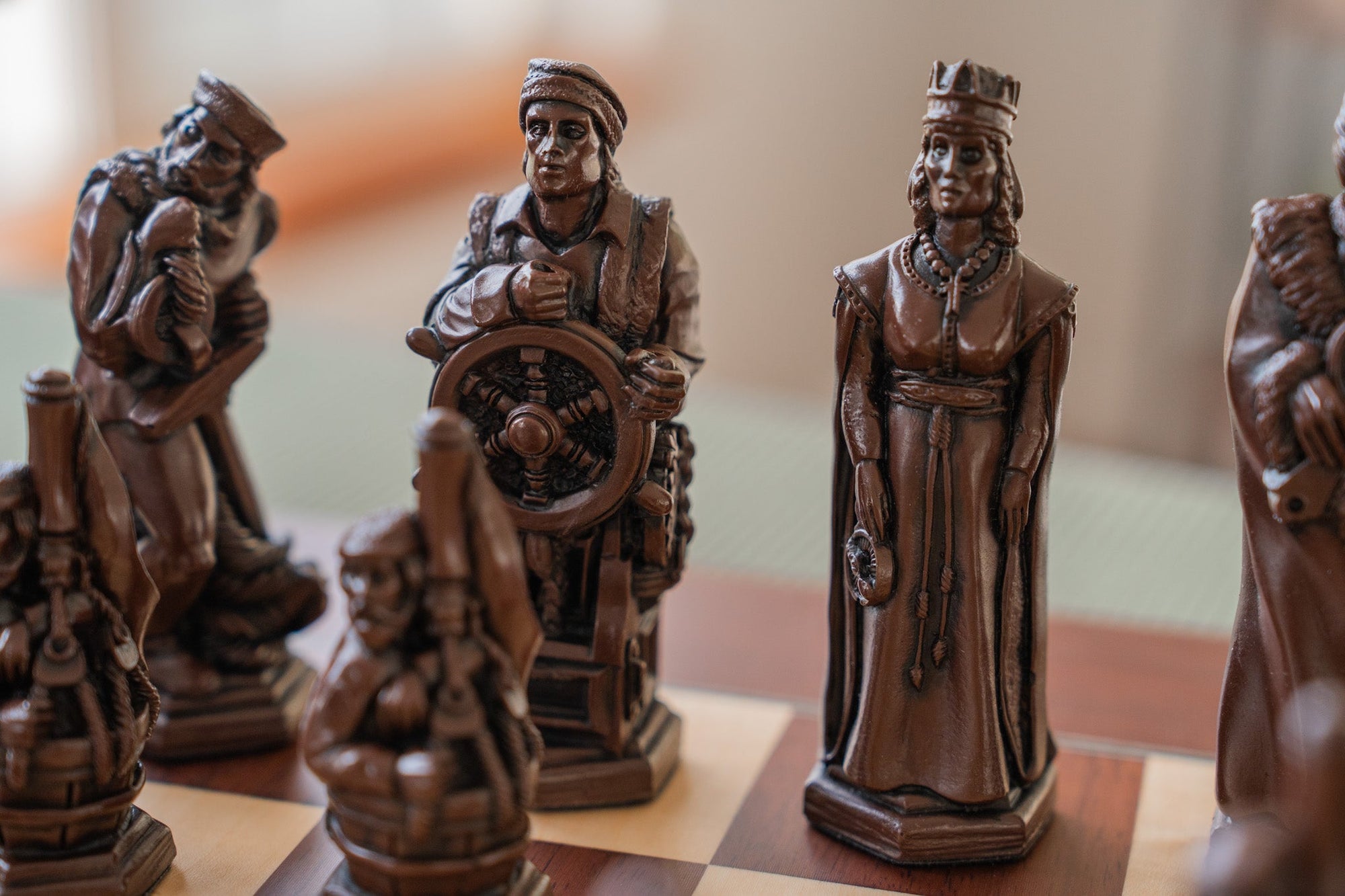 Christopher Columbus Themed Pieces on Palisander Board