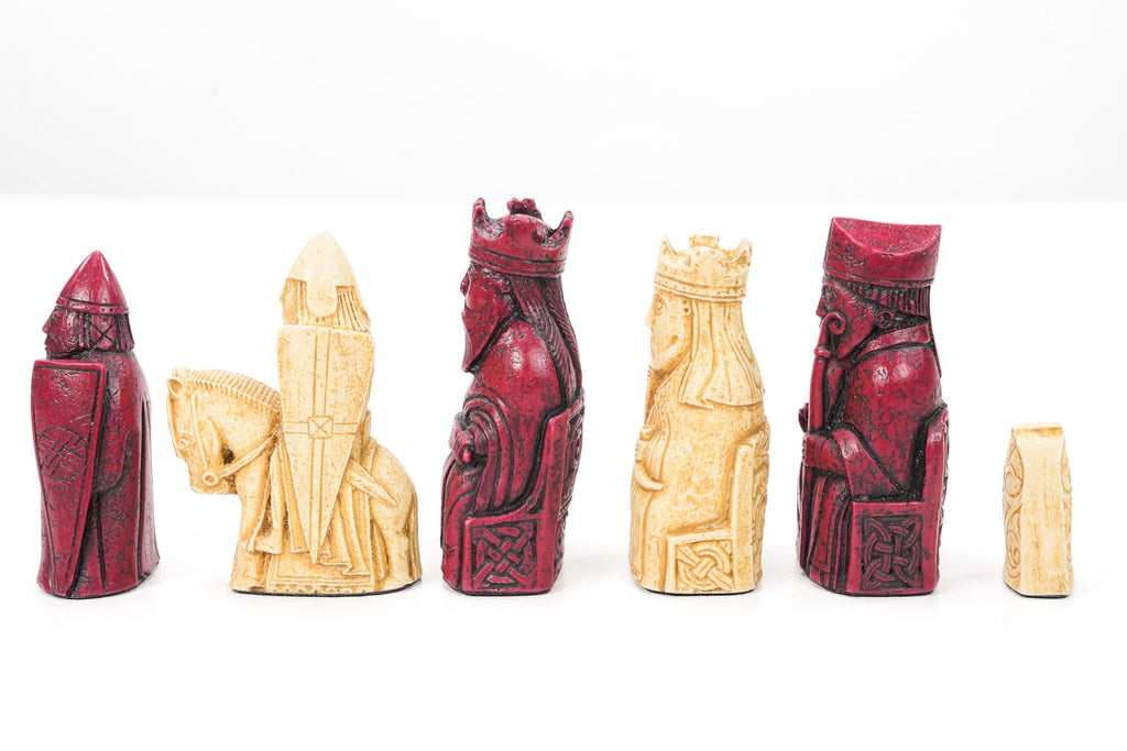 Isle of Lewis Chess Pieces by Berkeley - Cardinal Red – Chess House