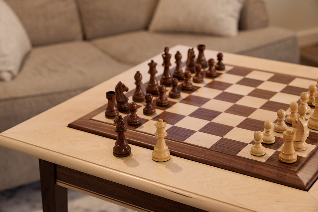 JLP Walnut Maple Premium Hardwood Chess Table – Chess House