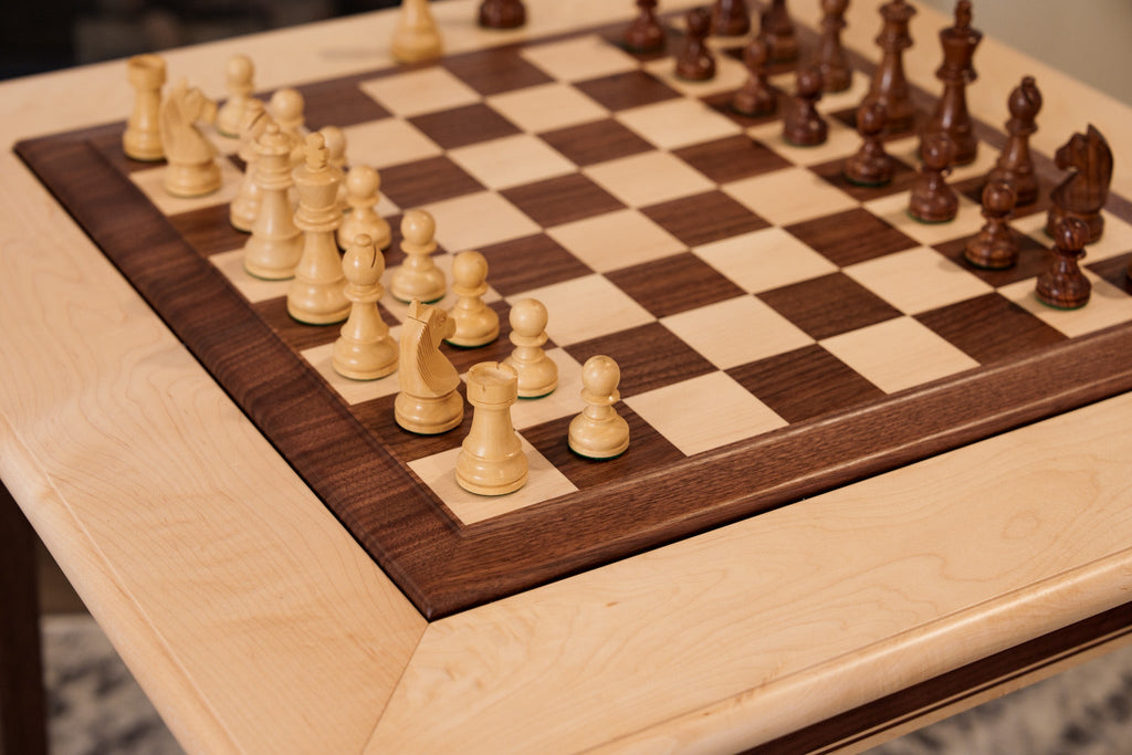 JLP Walnut Maple Premium Hardwood Chess Table – Chess House