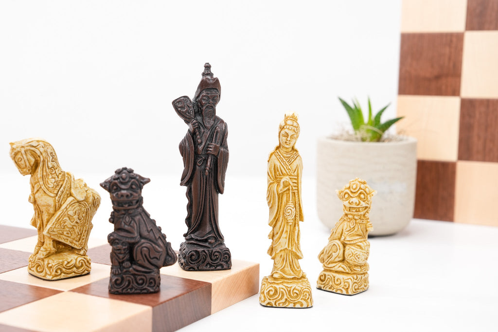 Mandarin Chess Pieces by Berkeley - Russet Brown – Chess House
