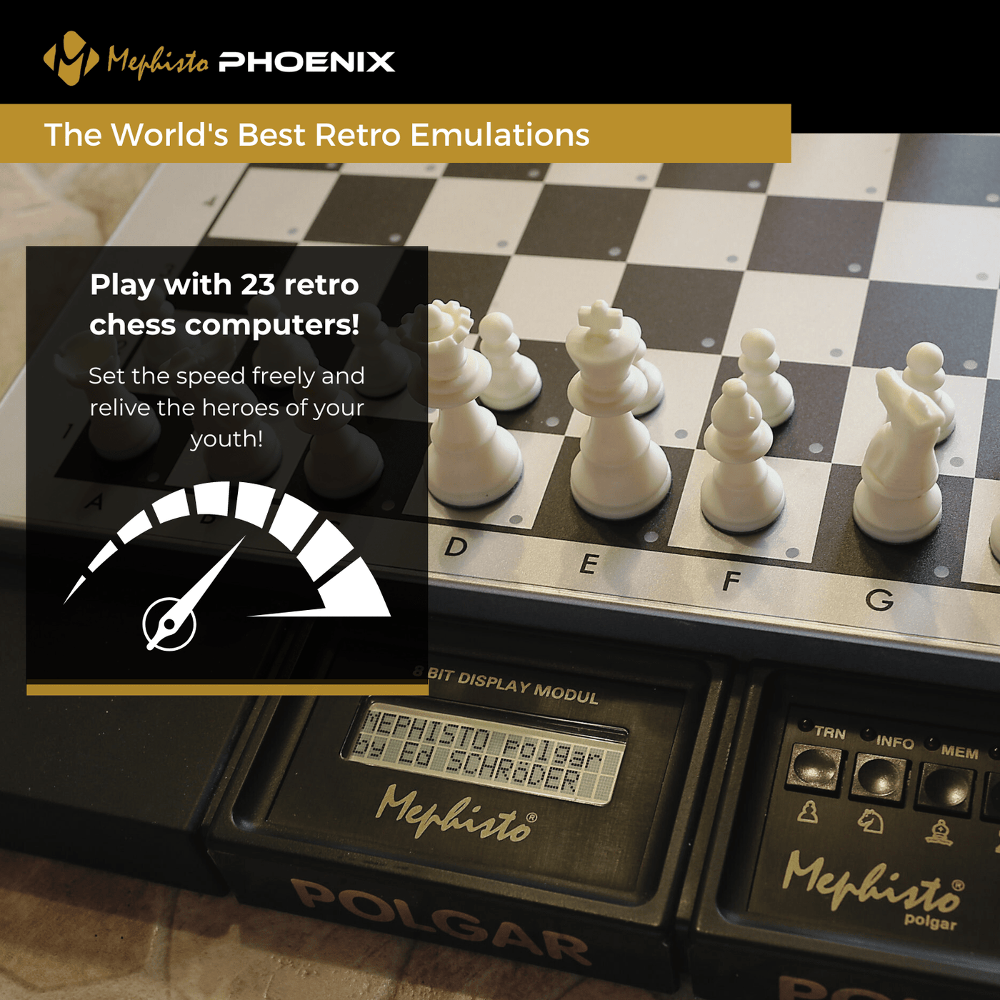 Mephisto Phoenix T - Chess Computer with 21.7 inch Chess Board