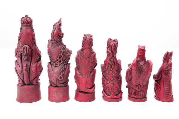 Royal Beasts Chess Pieces by Berkeley - Cardinal Red – Chess House