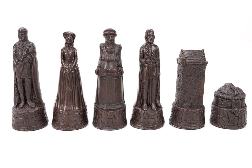 Scottish Chess Pieces by Berkeley - Russet Brown