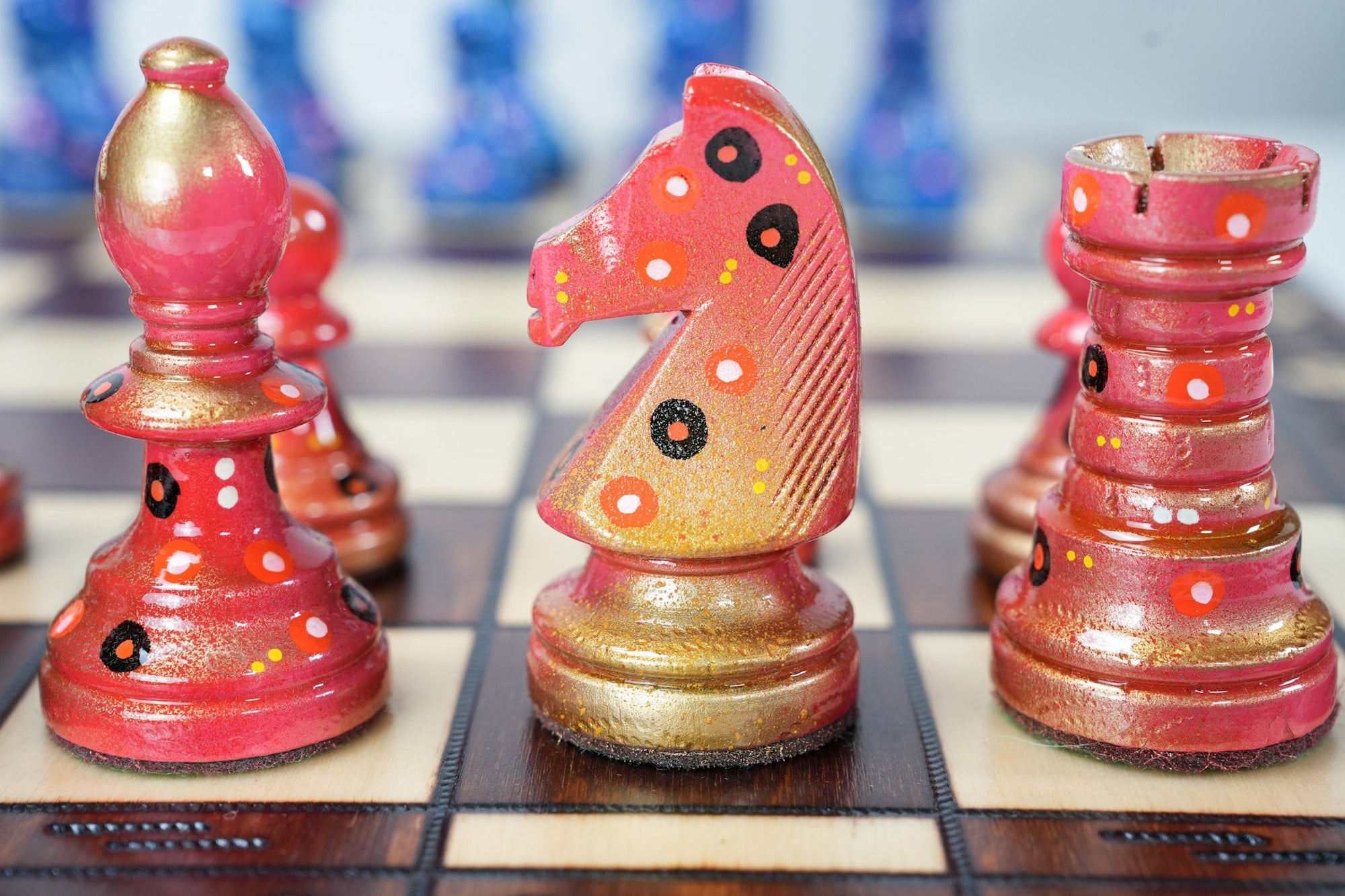 The Gifted Natural - Sydney Gruber Painted 21" Ambassador Chess Set #1