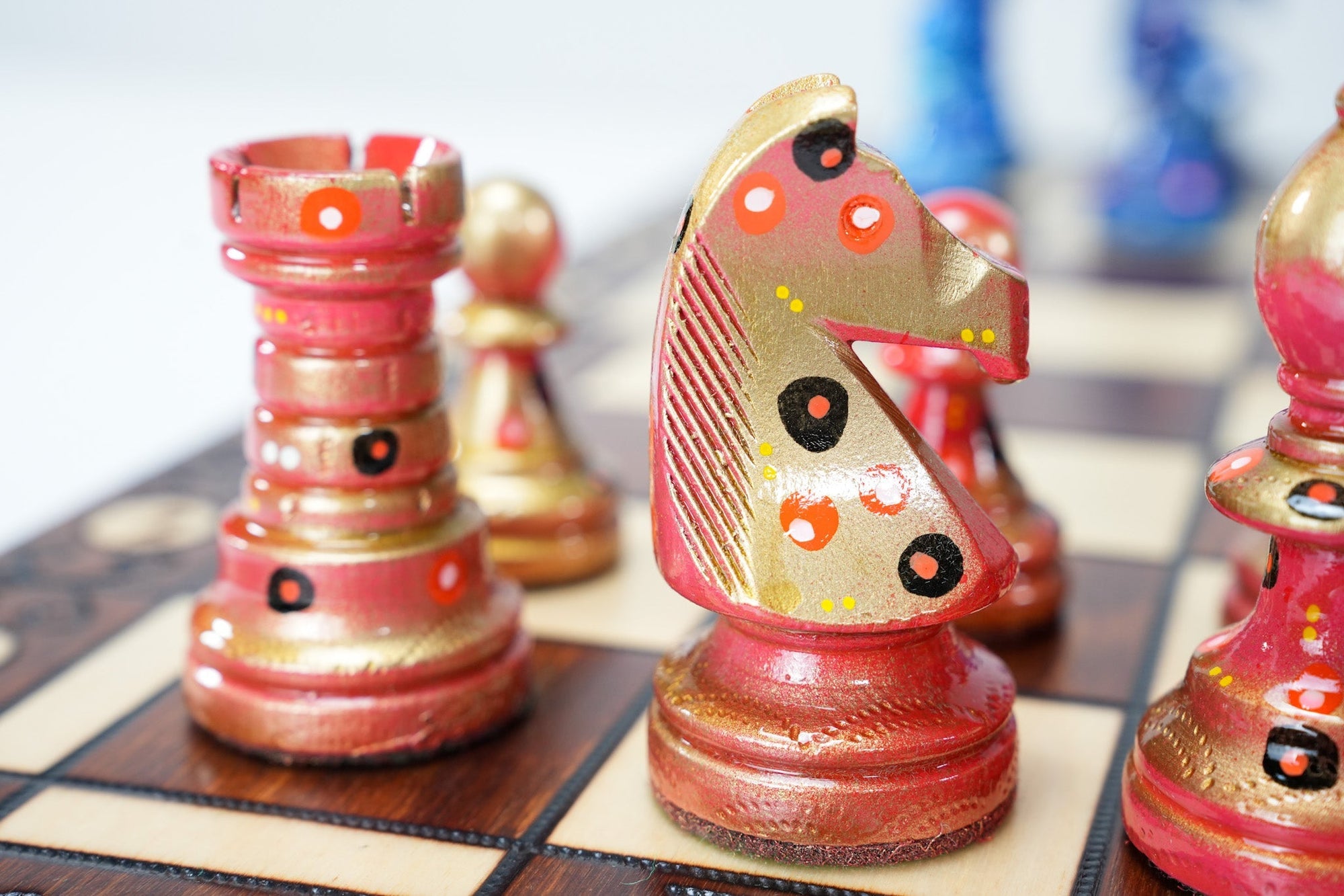 The Gifted Natural - Sydney Gruber Painted 21" Ambassador Chess Set #1