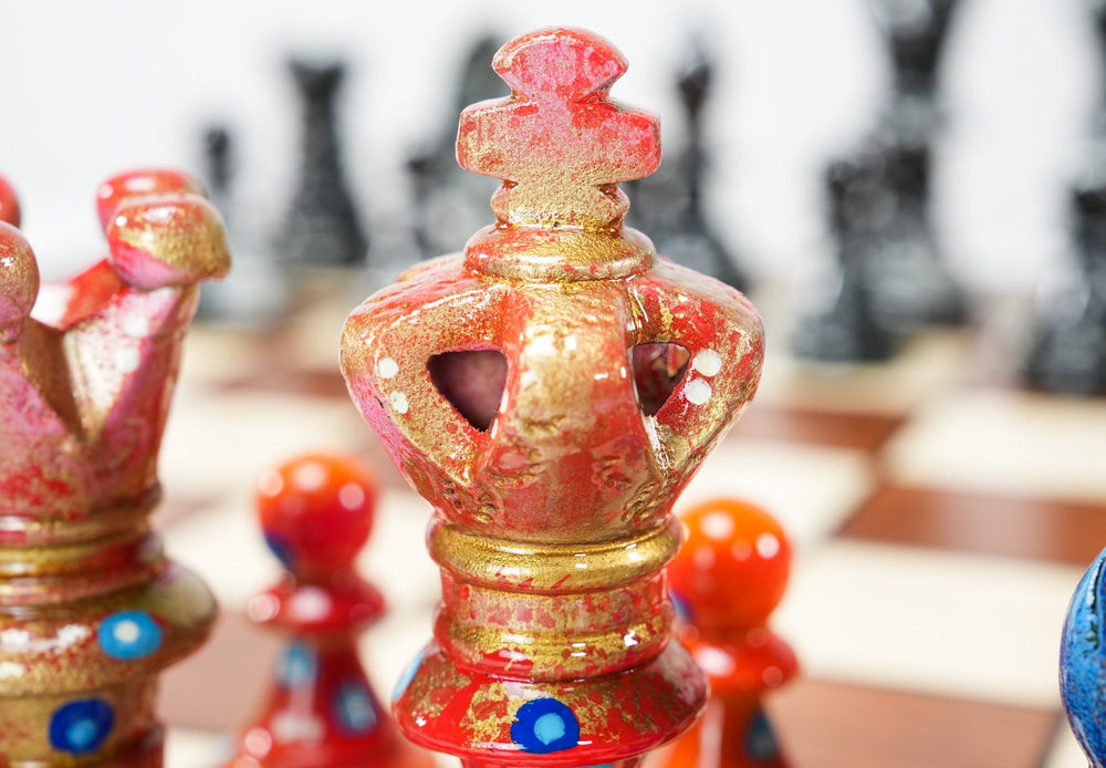 The Hero's Entrance - Sydney Gruber Painted 21" Ambassador Chess Set