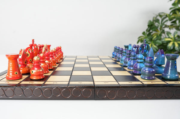 The Siren's Song - Sydney Gruber Painted 17" Large Kings Chess Set #6 ...