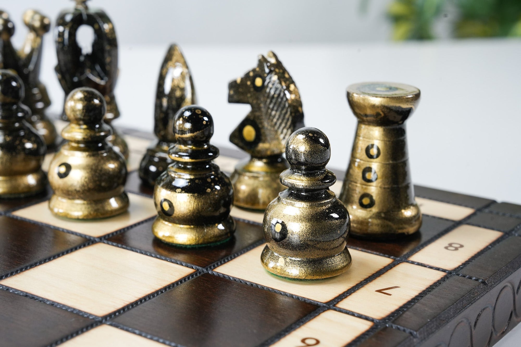 The Smooth Operator - Sydney Gruber Painted 17" Large Kings Chess Set