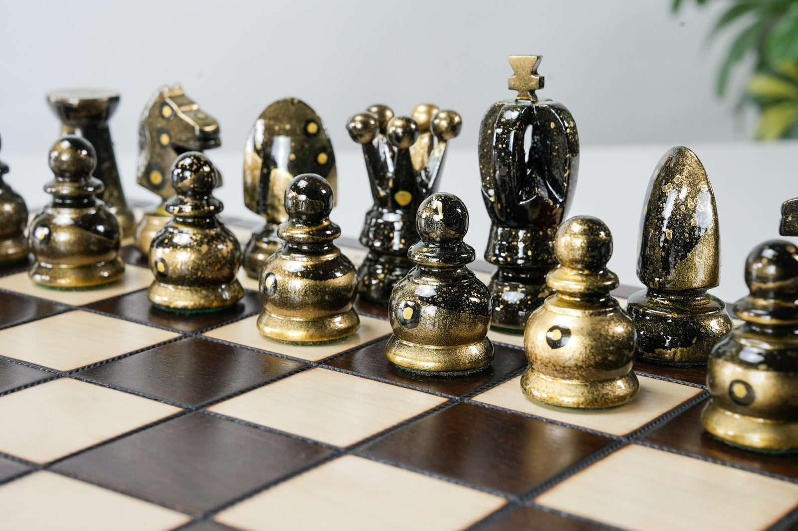 The Smooth Operator - Sydney Gruber Painted 17" Large Kings Chess Set