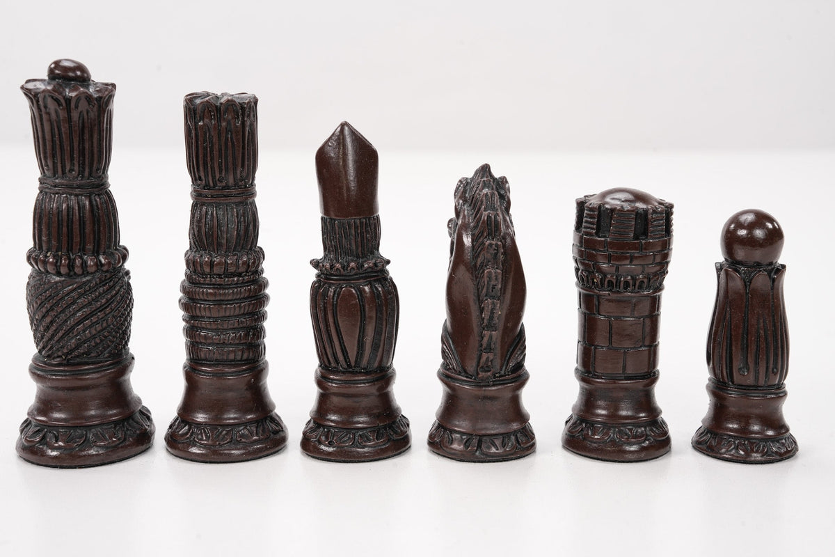 Victorian Chess Pieces by Berkeley - Russet Brown