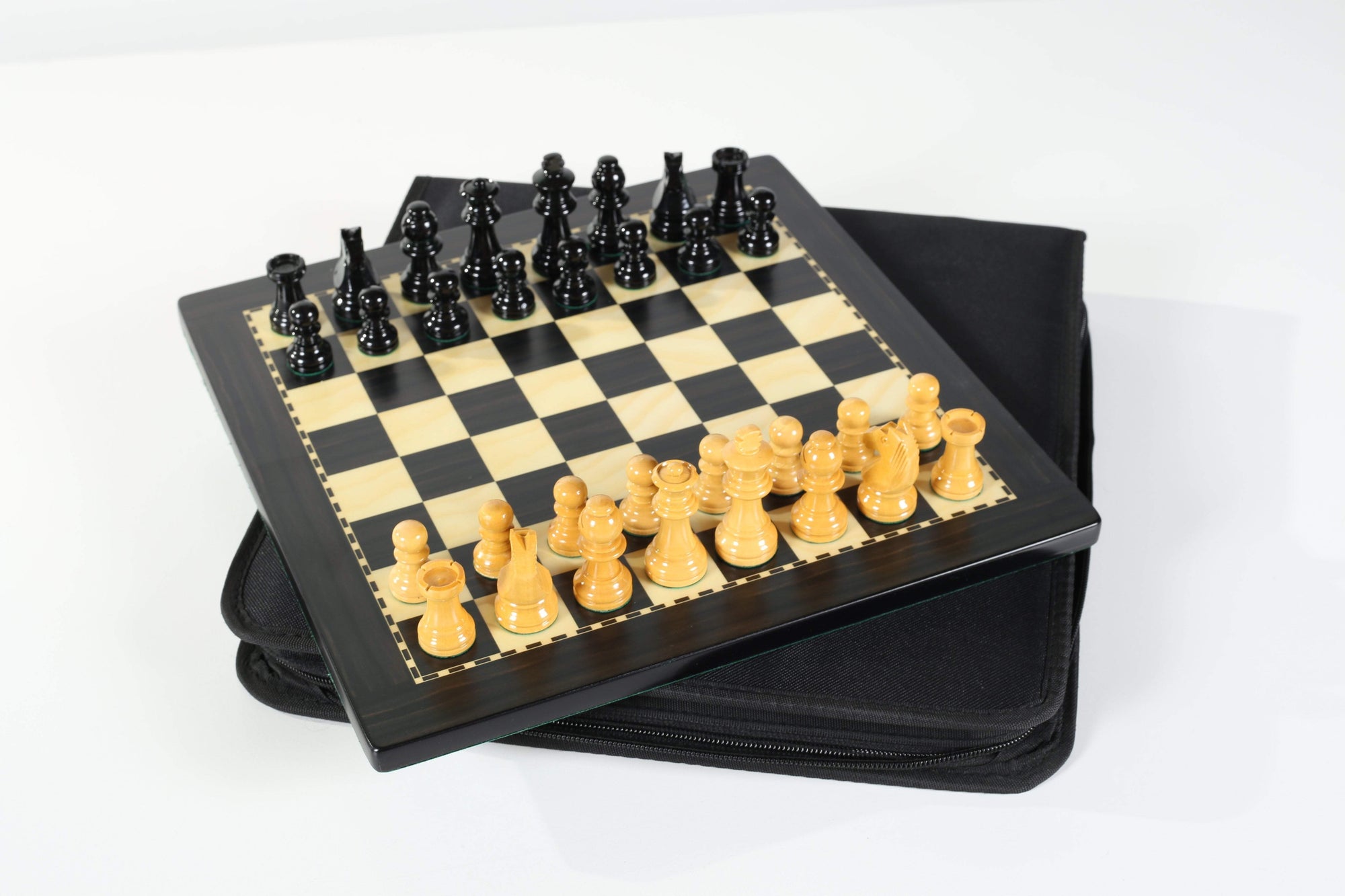 12" Magnetic Travel Chess Set in Black and Boxwood