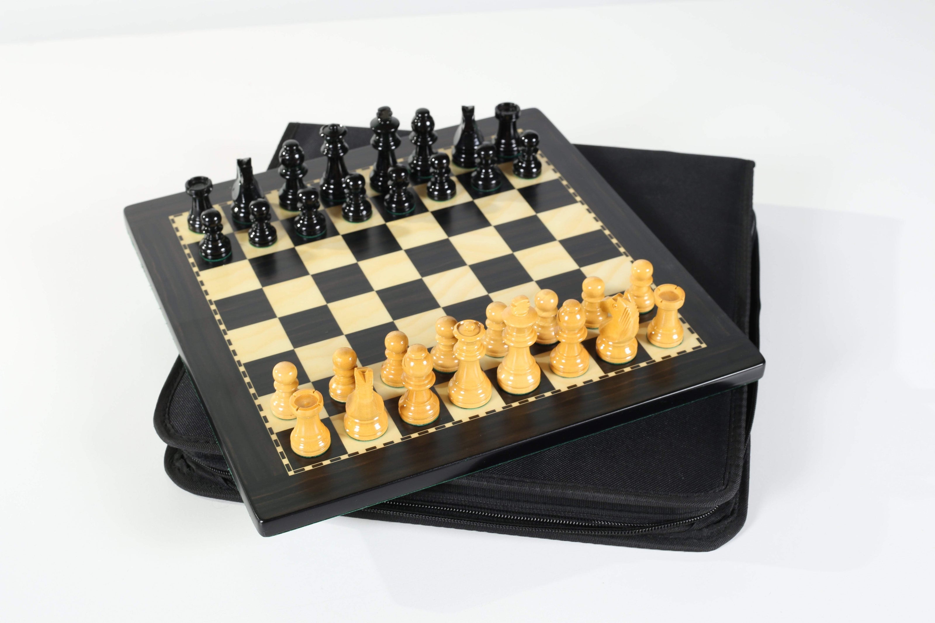 12" Magnetic Travel Chess Set in Black and Boxwood