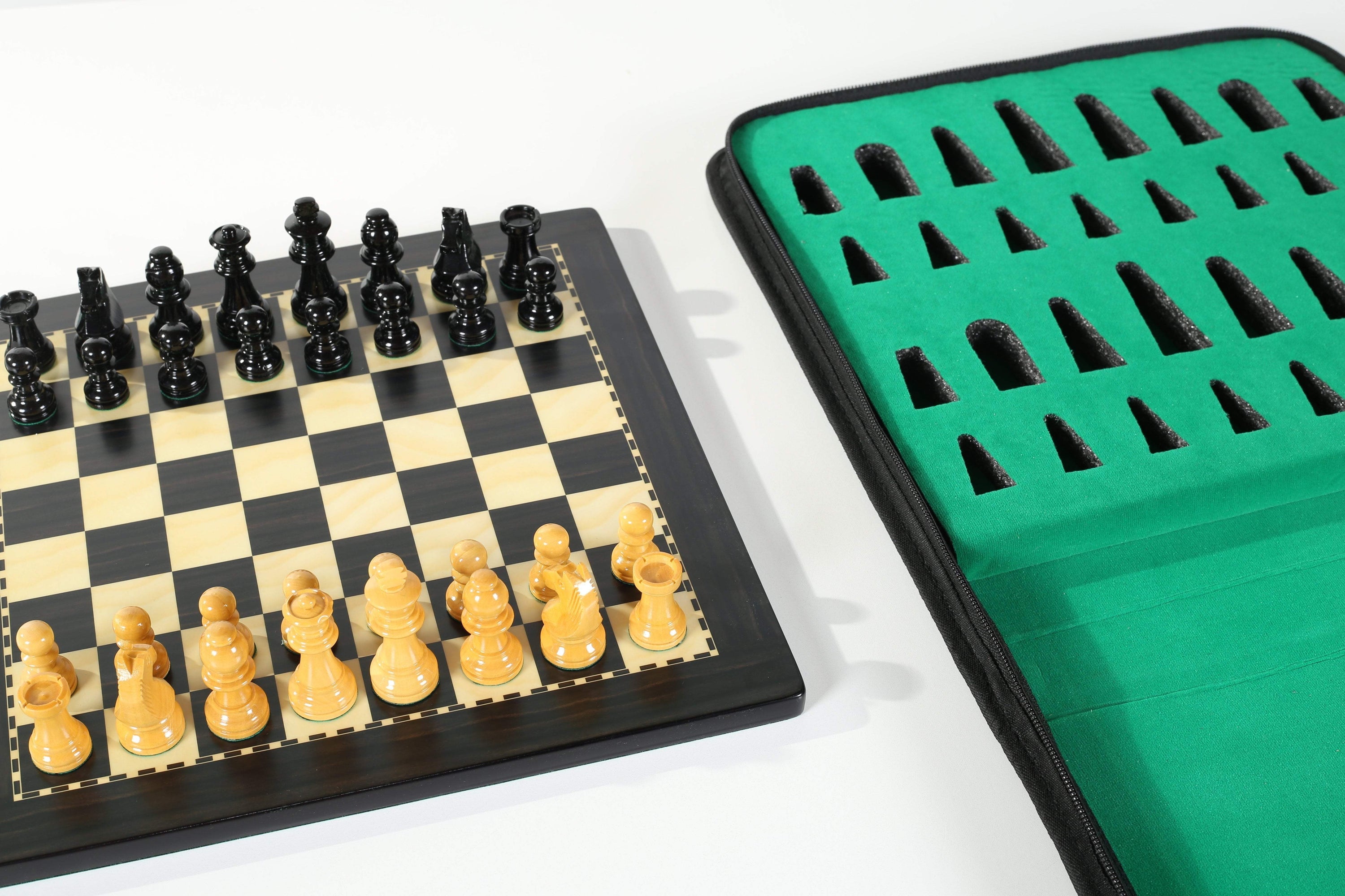 12" Magnetic Travel Chess Set in Black and Boxwood