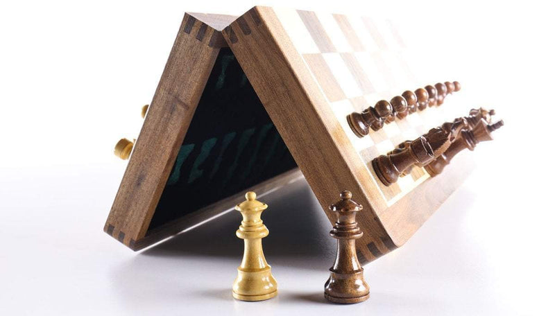 14" Folding Chess Box and Set