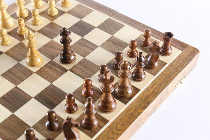 14" Folding Chess Box and Set