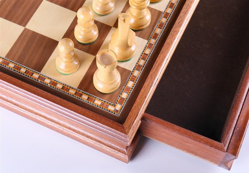 15" Staunton Chess & Checker Set