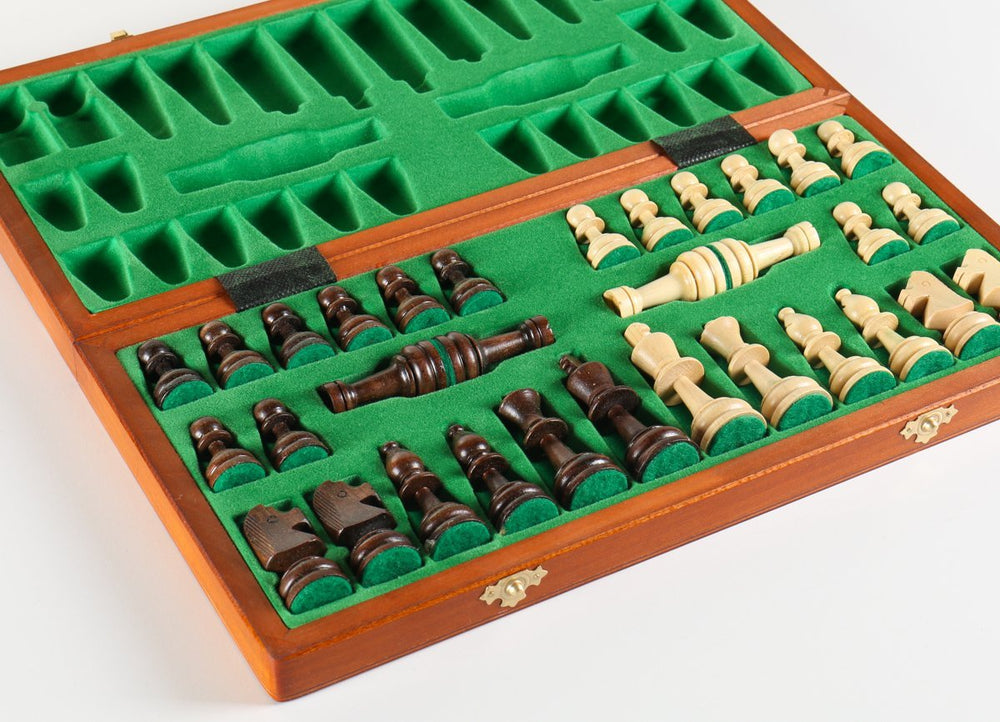 DEAL ITEM: 16 Folding Tournament Wood Chess Set No.4