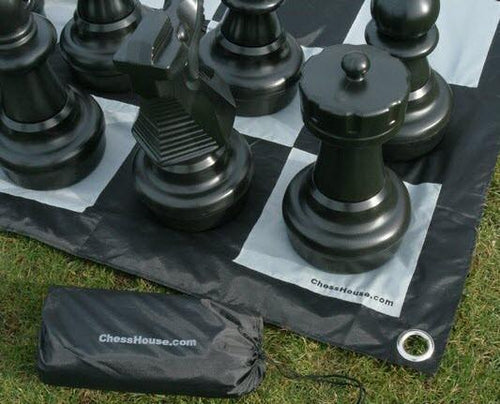 25" Giant Chess Set & Mat Combo