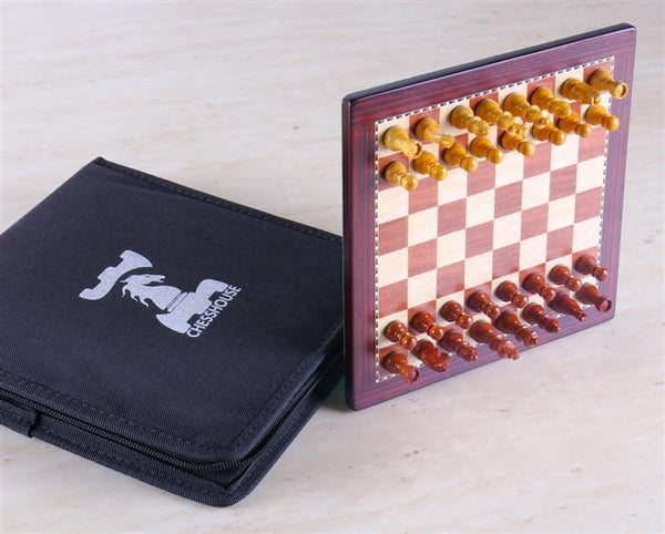 8" Magnetic Travel Chess Set in Rosewood Color – Chess House