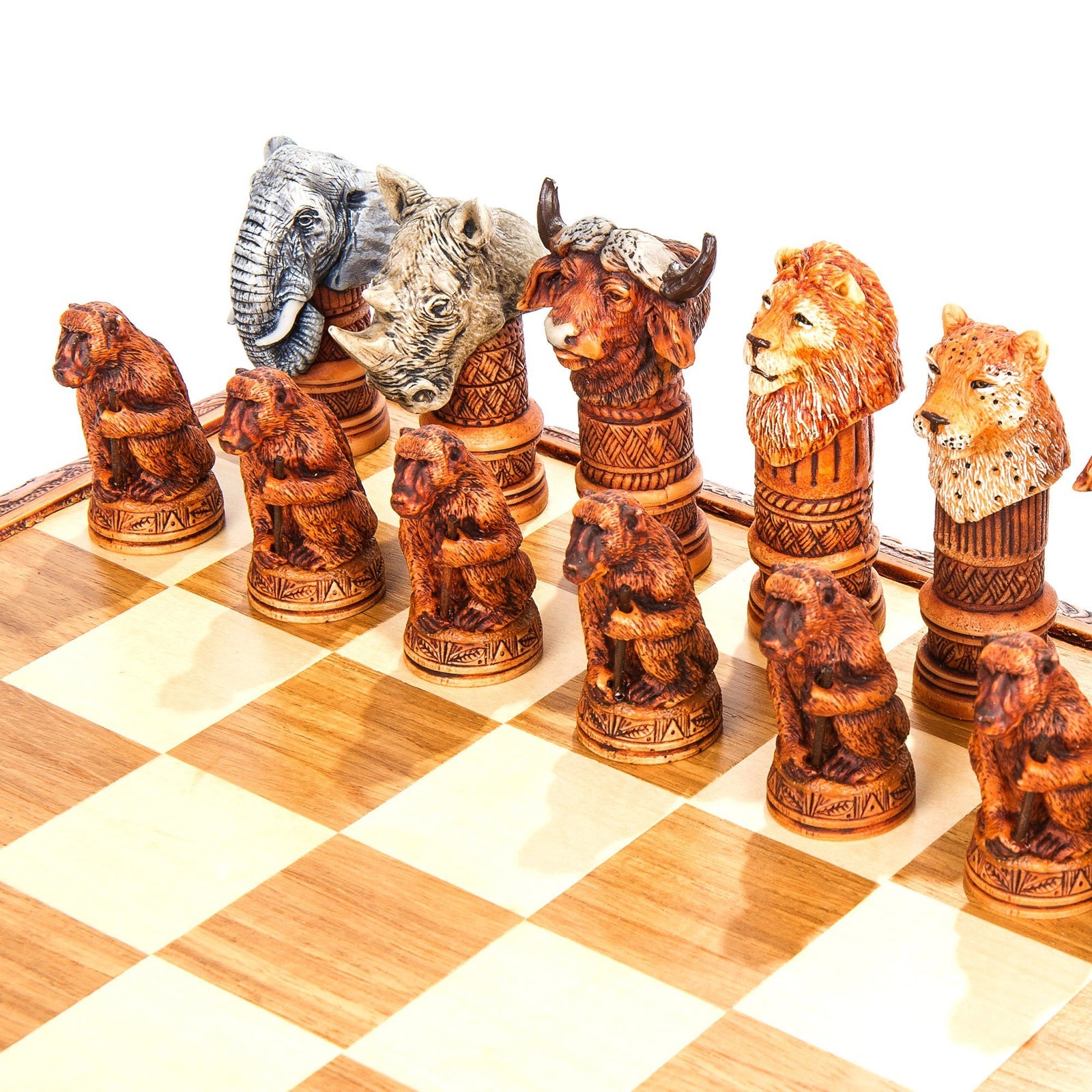 African Animal Chess Set - Big 5 Busts