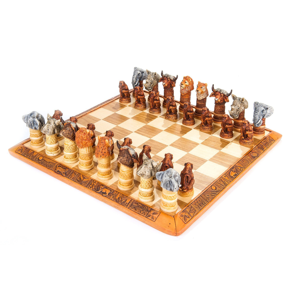 African Animal Chess Set - Big 5 Busts