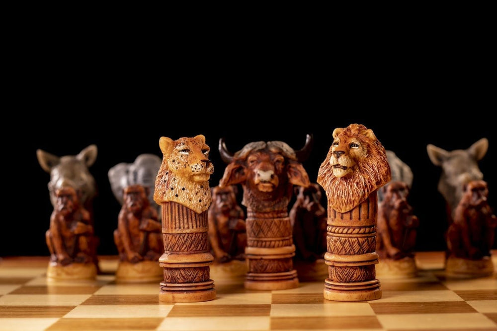 African Animal Chess Set - Big 5 Busts