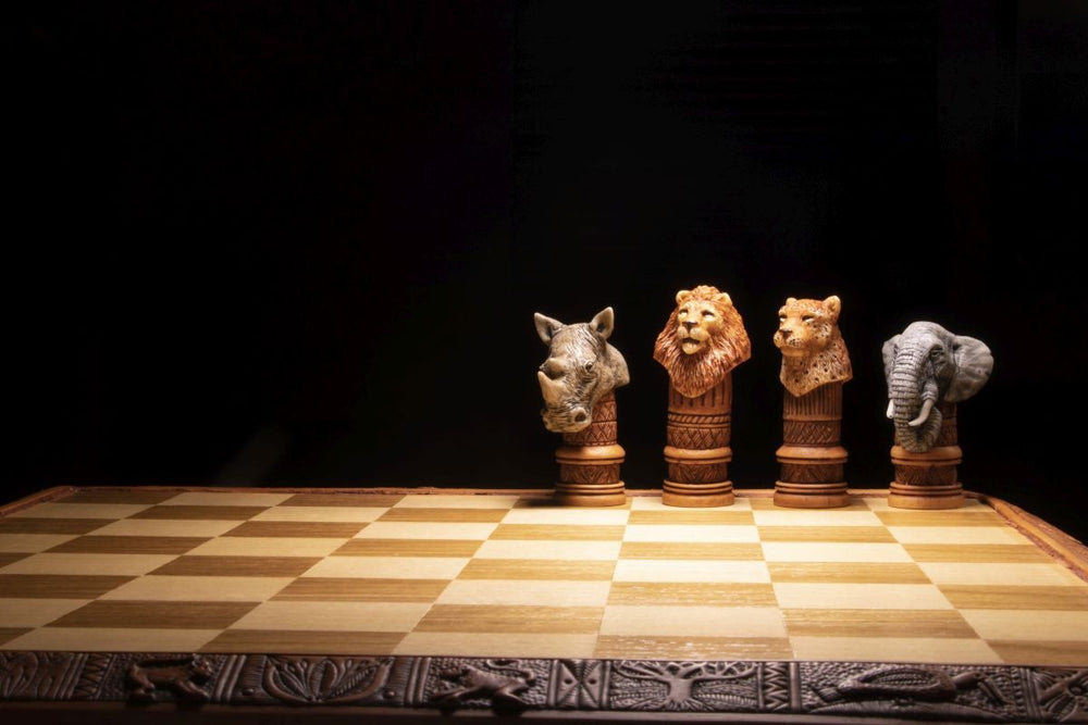 African Animal Chess Set - Big 5 Busts