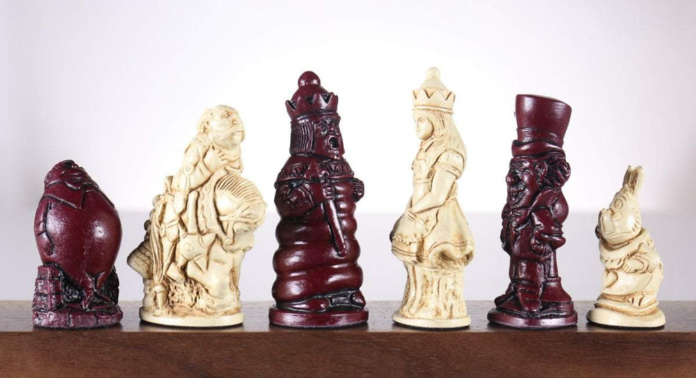 Alice in Wonderland Chess Pieces - SAC Antiqued