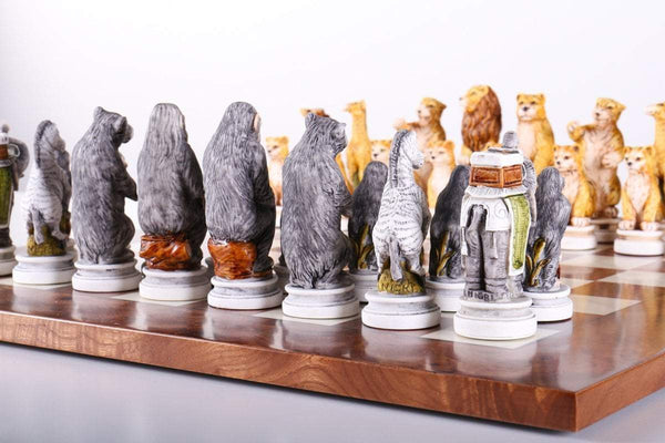 Animal Kingdom Exotic Elm Chess Set – Chess House