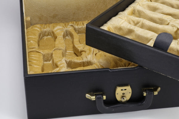 Black Leatherette Tray Style Box for 6" King – Chess House