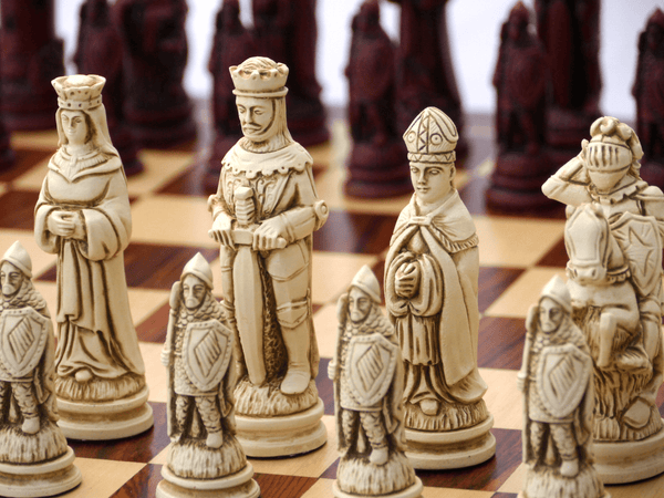Camelot Chess Pieces by Berkeley - Cardinal Red – Chess House