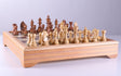 Championship Chess Set and Beech Wood Storage Board Combination