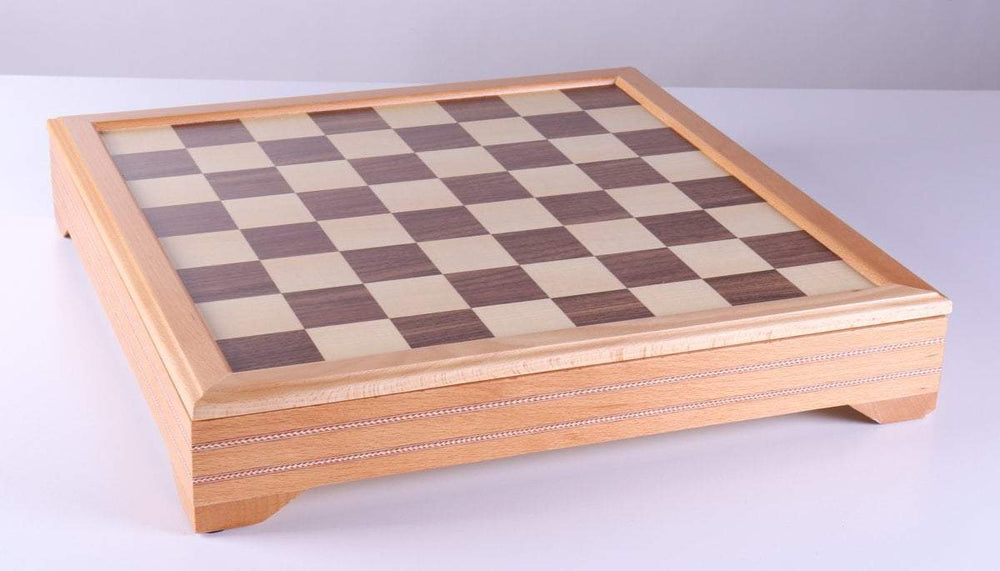 Championship Chess Set and Beech Wood Storage Board Combination