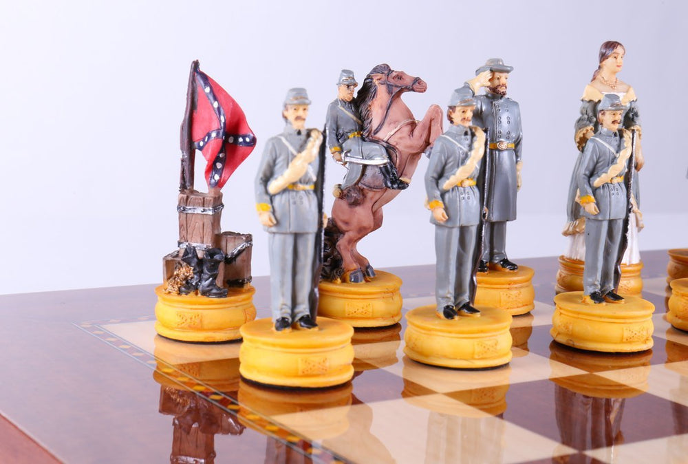 Civil War Chess Set with Storage