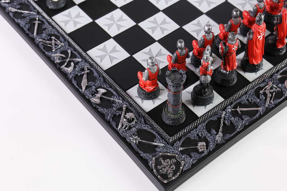 Crusades Chess Set with Templar Themed Board