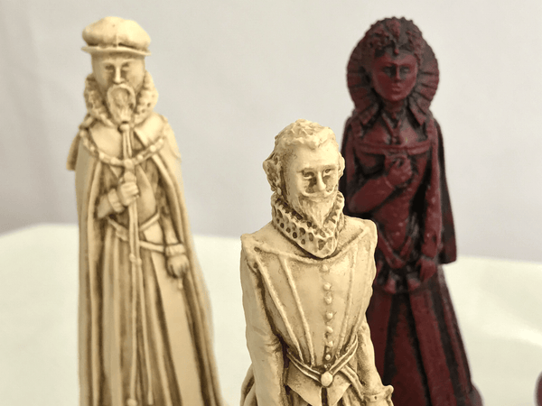 Elizabethan Chess Pieces by Berkeley - Cardinal Red – Chess House