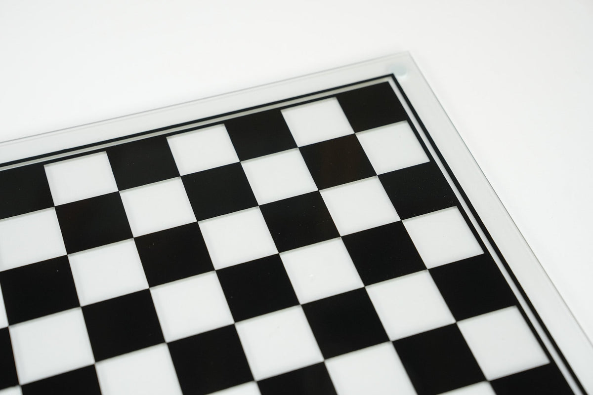 Glass Chess Board - Black and Clear