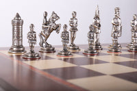 Gothic Chess Set with Cabinet Storage Board
