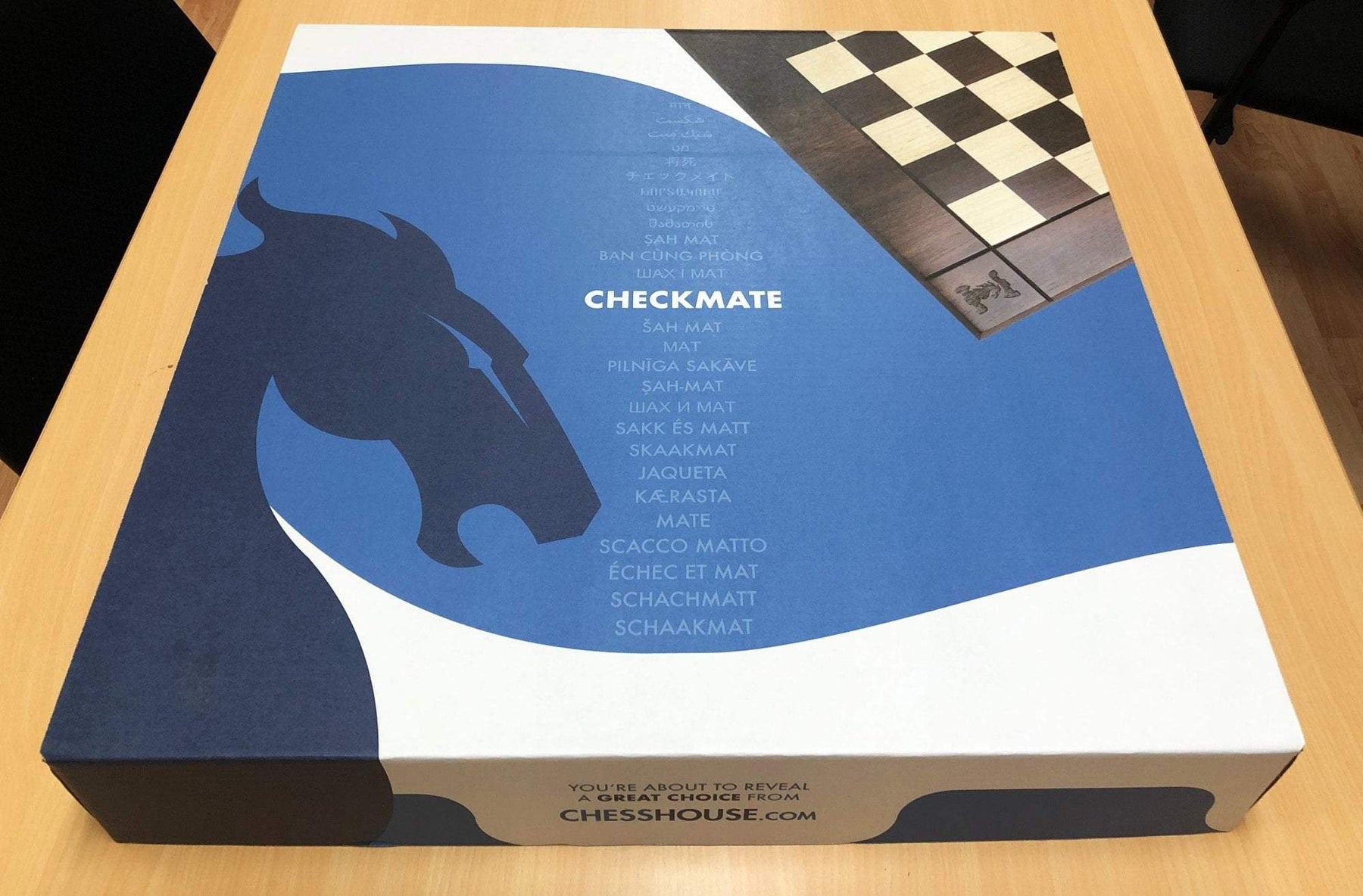 House of Hauteville Chess Set and Board Combo - Antique White and Blac