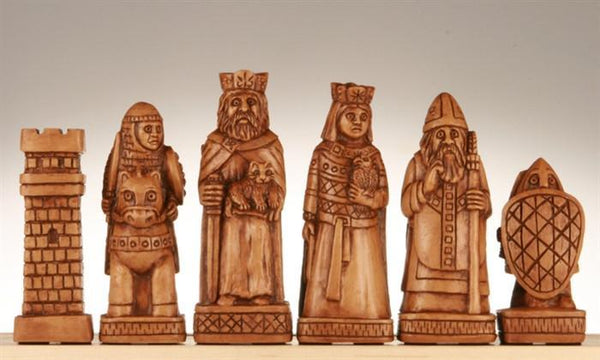 House of Hauteville Chessmen - Antique White and Brown Marble Resin ...