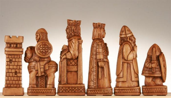 House of Hauteville Chessmen - Antique White and Brown Marble Resin ...